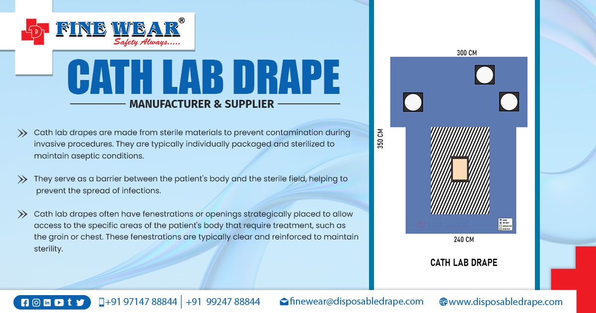 Cath Lab Drape | Cardiac Drapes in Gangtok - FINE WEAR - Safety Always