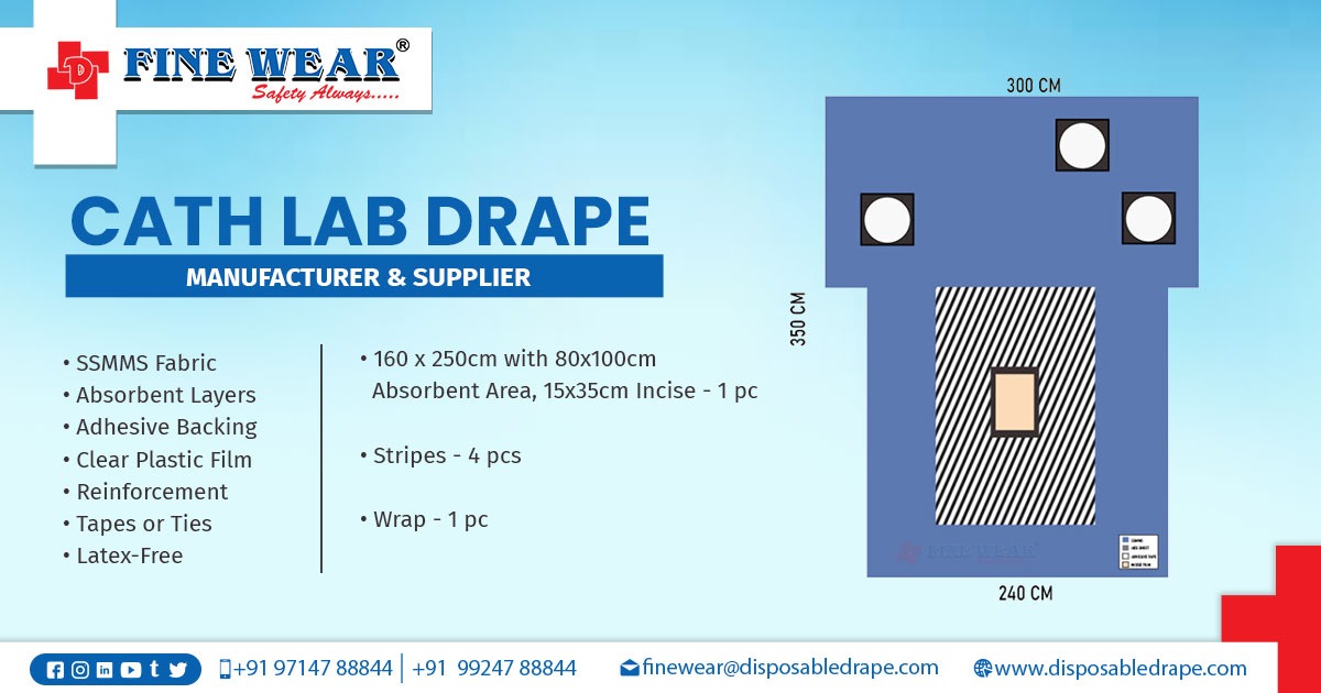 Cath Lab Drape | Cardiac Drapes in Thailand - FINE WEAR - Safety Always