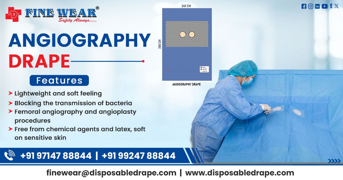 Supplier of Angiography Drape in Rajnandgaon - FINE WEAR - Safety Always